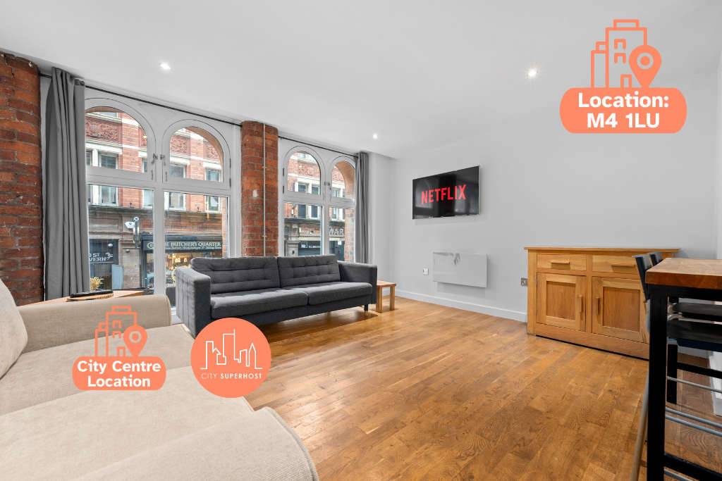 70 M² Apartment ∙ 1 Bedroom ∙ 4 Guests - Piccadilly Station - Manchester