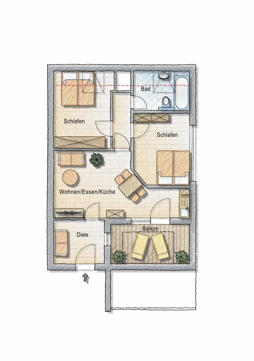 70 M² Ferienwohnung ∙ 3 Schlafzimmer ∙ 5 Gäste - Nohfelden
