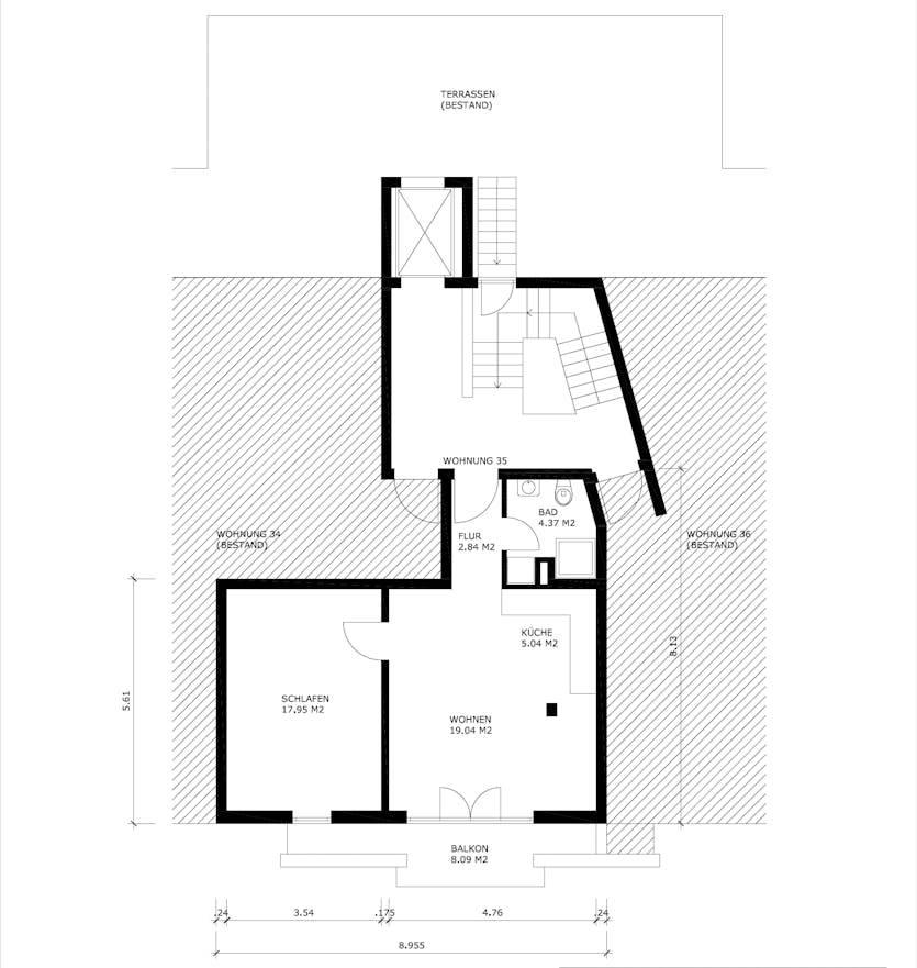 53 M² Appartement ∙ 1 Chambre ∙ 4 Personnes - Karlsruhe