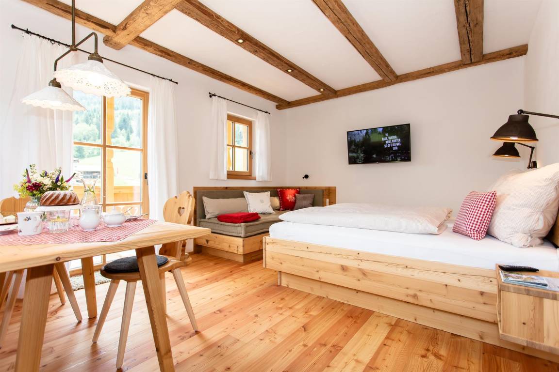 35 M² Ferienwohnung ∙ 1 Schlafzimmer ∙ 3 Gäste - Hintermoos