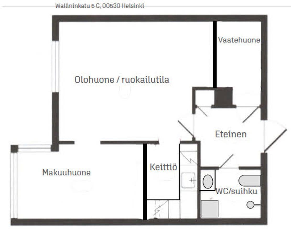 40 平方米 公寓 ∙ 1 Bedroom ∙ 4客人 - 赫爾辛基