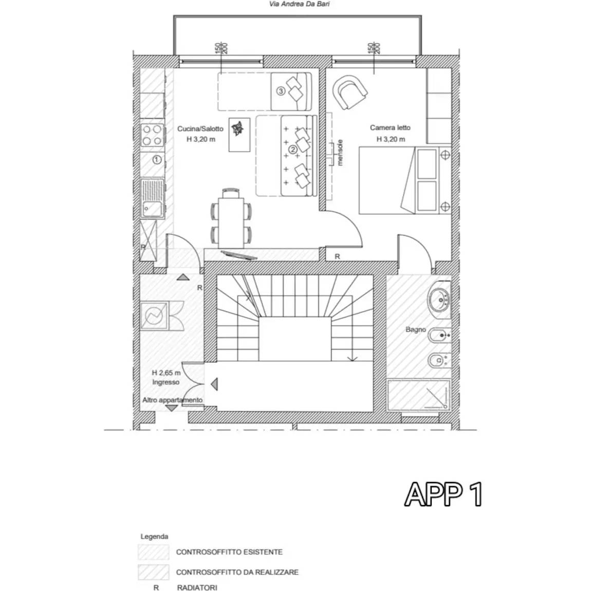 55 M² Apartment ∙ 1 Bedroom ∙ 4 Guests - Bari