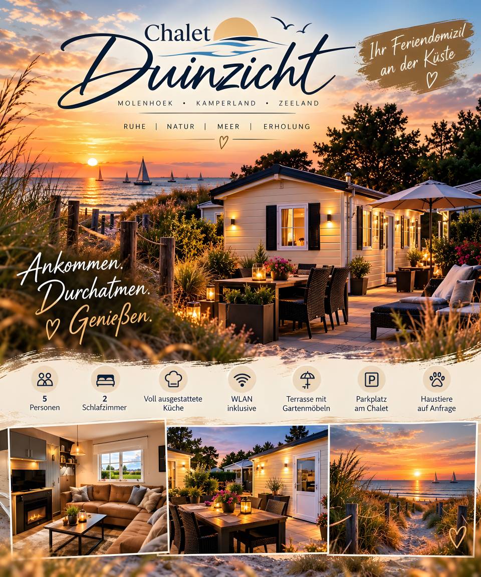 33 M² Chalet ∙ 2 Bedrooms ∙ 5 Guests - Kamperland