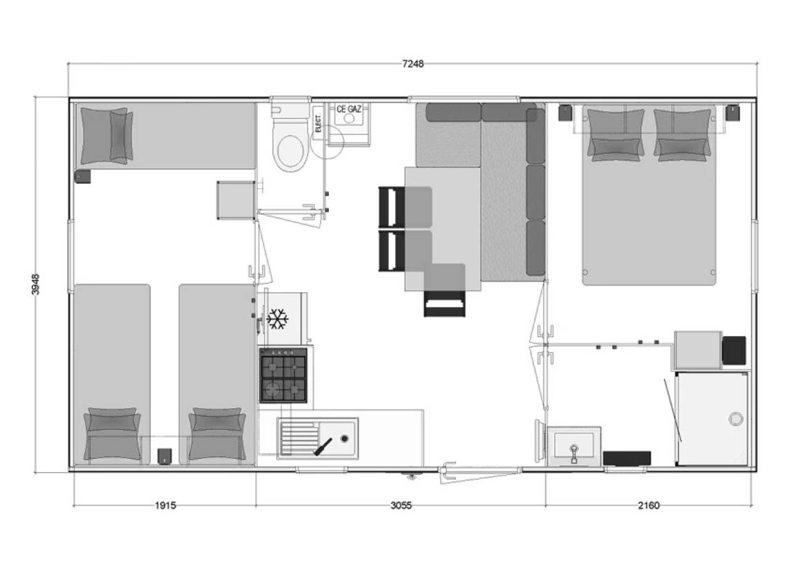 27 M² Camping ∙ 2 Bedrooms ∙ 5 Guests - Les Eyzies-de-Tayac-Sireuil