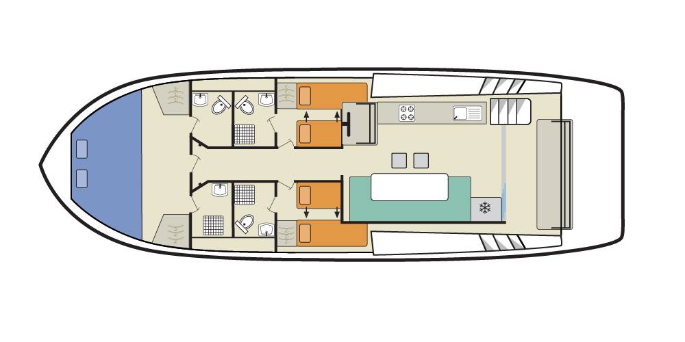 Hausboot ∙ 3 Schlafzimmer ∙ 7 Gäste - Nièvre