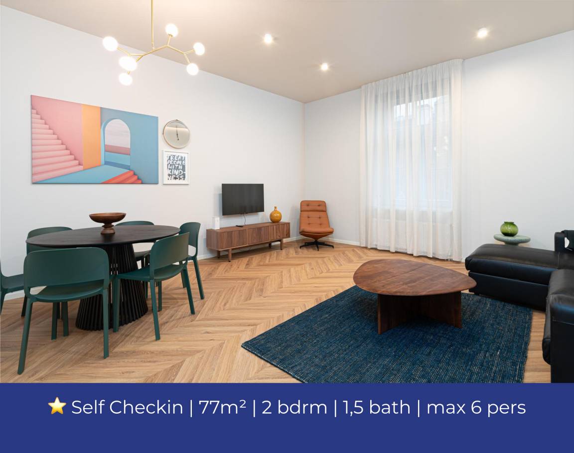 77 M² Ferienwohnung ∙ 2 Schlafzimmer ∙ 6 Gäste - Riga