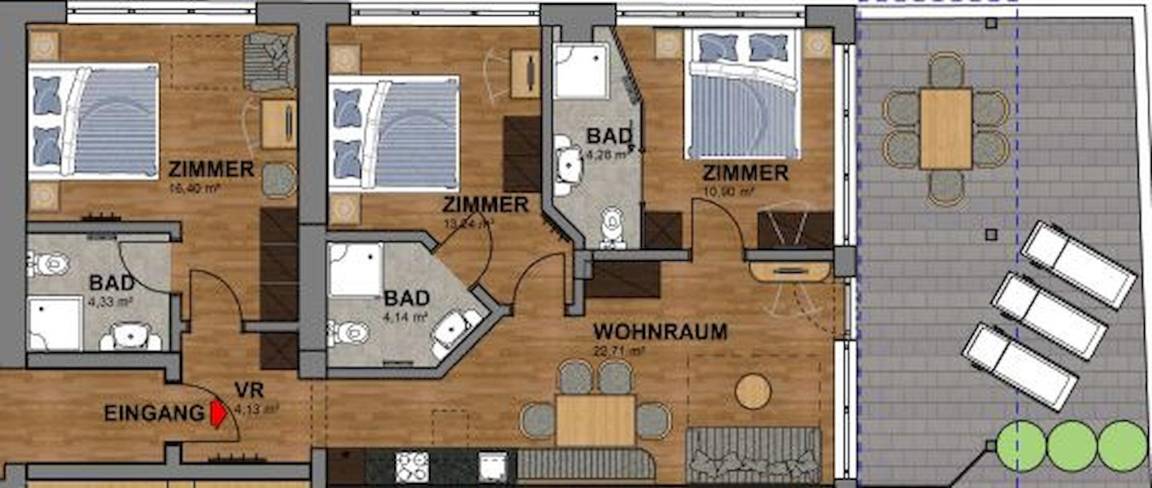 80 M² Appartement ∙ 3 Chambres ∙ 6 Personnes - Sölden