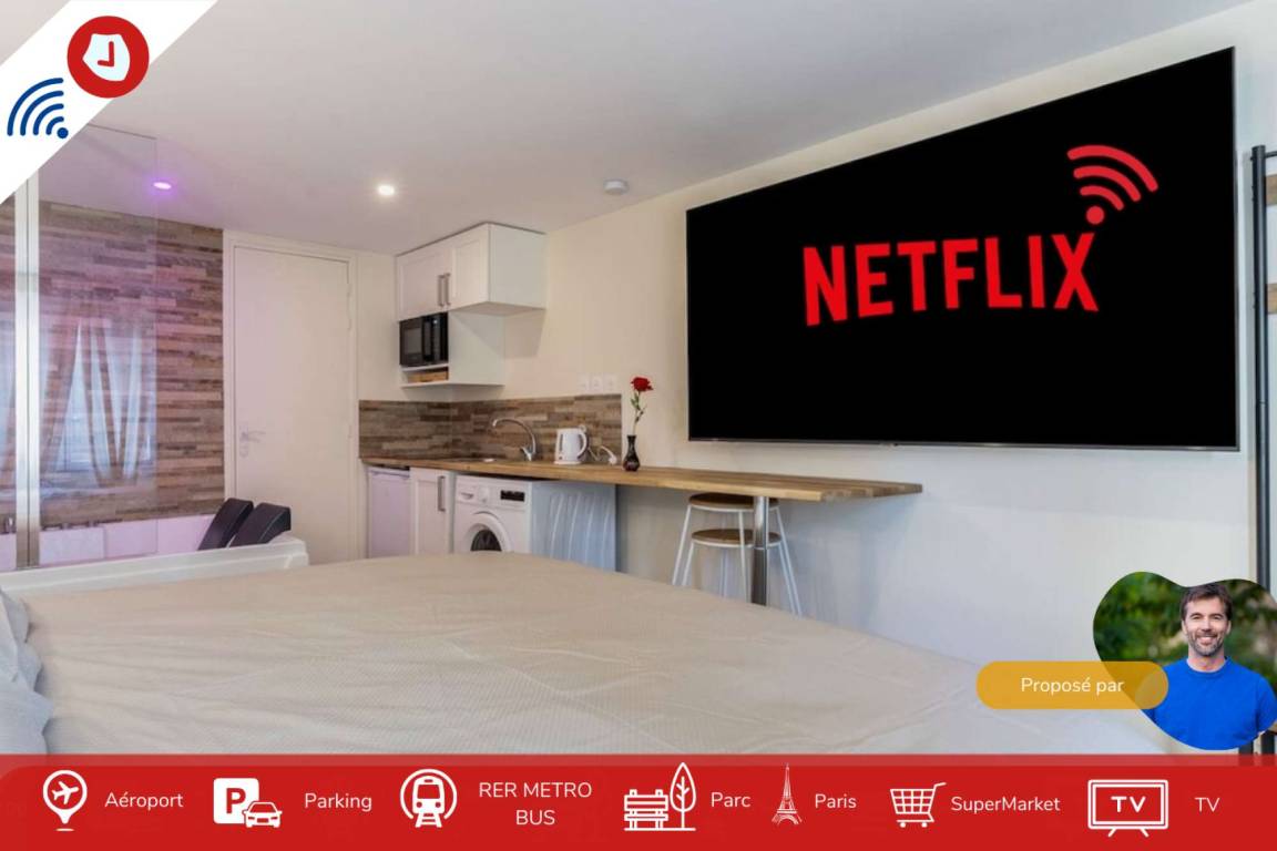 20 M² Appartement ∙ 1 Chambre ∙ 2 Personnes - Aéroport de Paris-Orly (ORY)