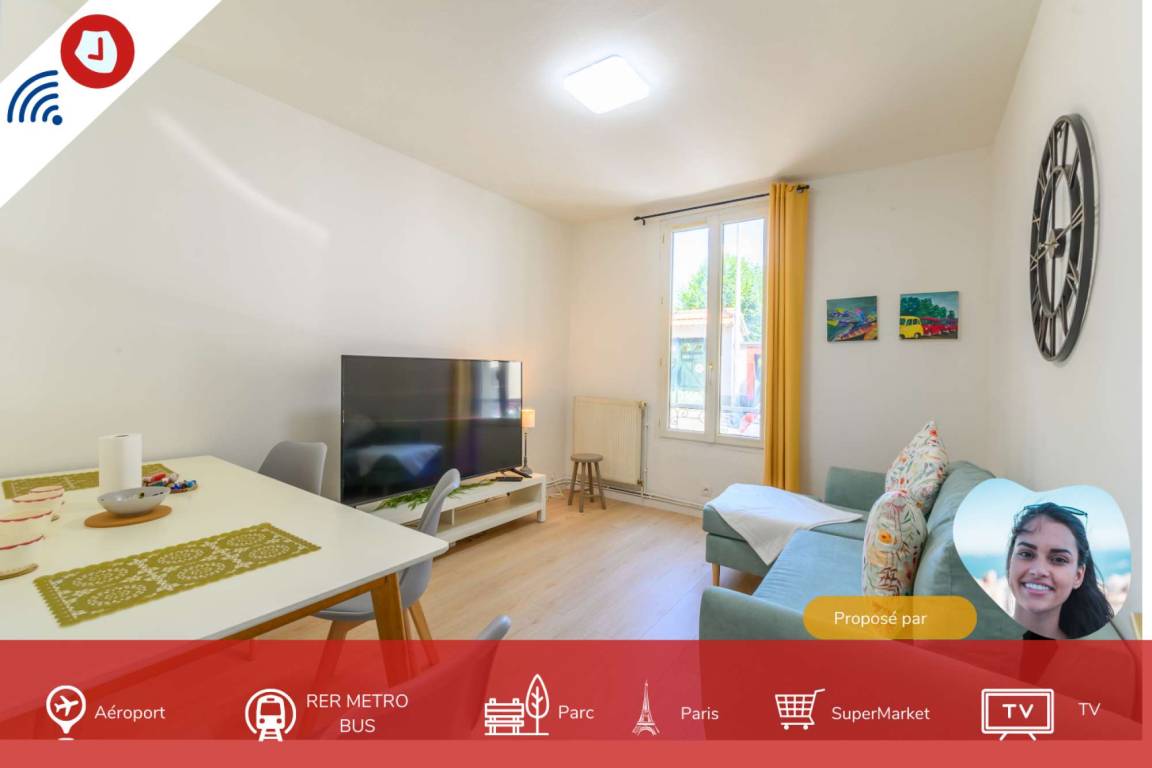 45 M² Huoneisto ∙ 2 Makuuhuonetta ∙ 4 Vierasta - Choisy-le-Roi