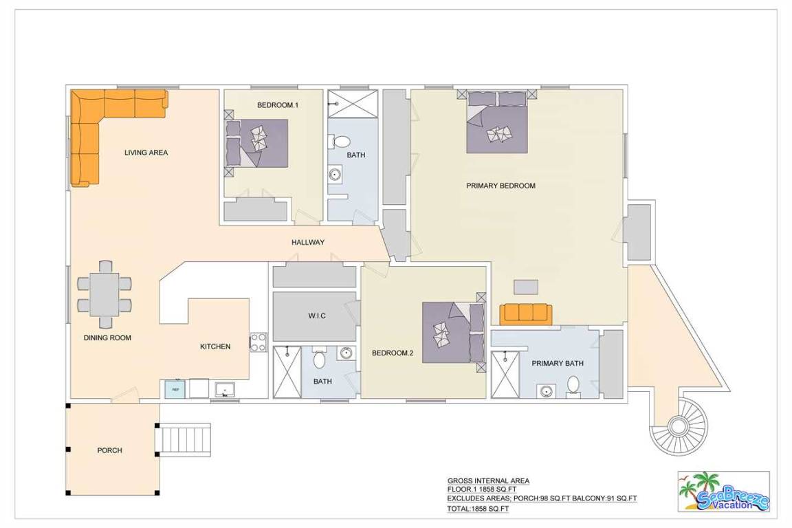 173 M² Villa ∙ 3 Bedrooms ∙ 8 Guests - Bean Point Beach, Anna Maria