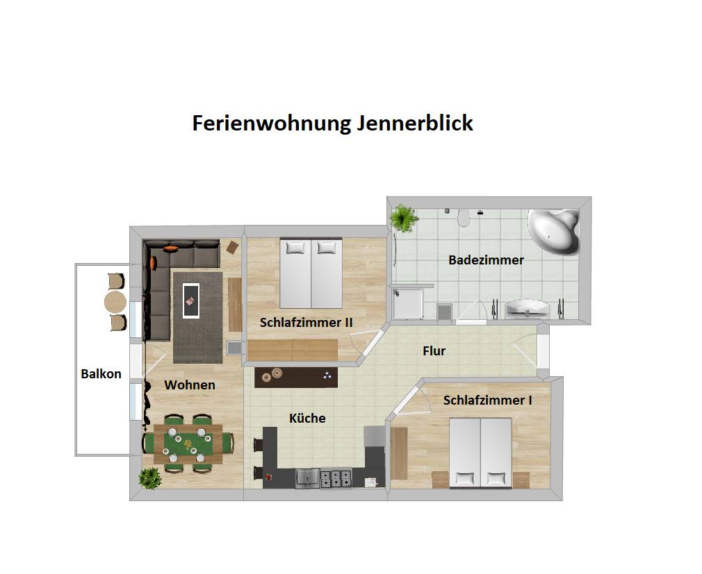 85 M² Apartment ∙ 2 Bedrooms ∙ 4 Guests - Königssee