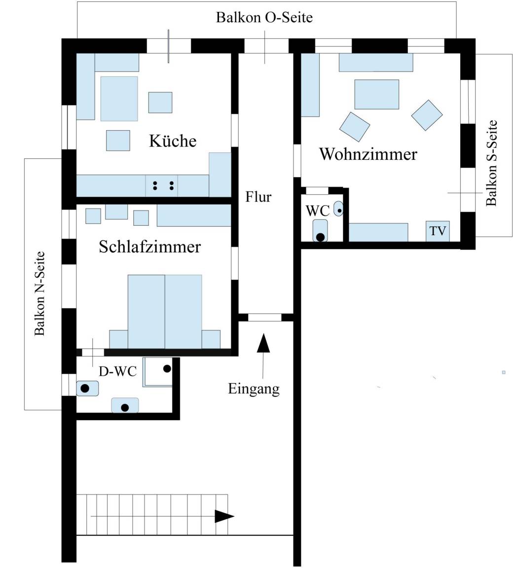 71 M² Appartement ∙ 1 Chambre ∙ 2 Personnes - Murnau am Staffelsee