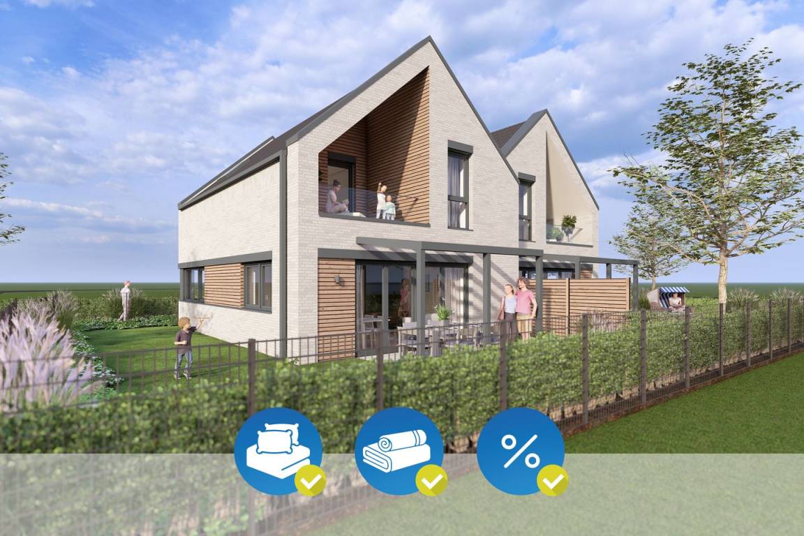 115 M² Ferienhaus ∙ 3 Schlafzimmer ∙ 6 Gäste - Nordsee