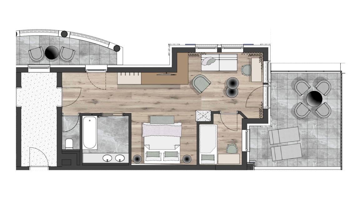 45 M² Hotel ∙ 2 Bedrooms ∙ 2 Guests - Flachau