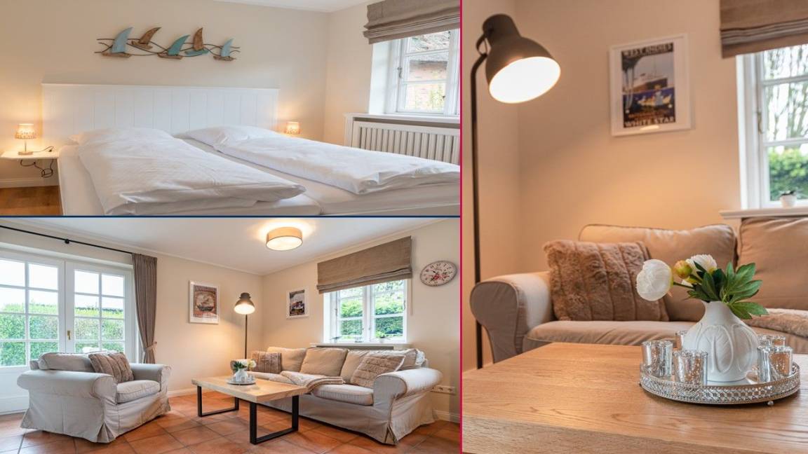 60 M² Ferienwohnung ∙ 2 Schlafzimmer ∙ 2 Gäste - Norddorf