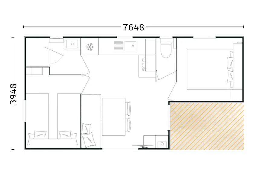 25 M² Mobil-home ∙ 2 Chambres ∙ 4 Personnes - Surgères