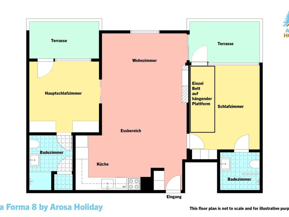 Apartamento ∙ 2 Habitaciones ∙ 5 Huéspedes - Arosa