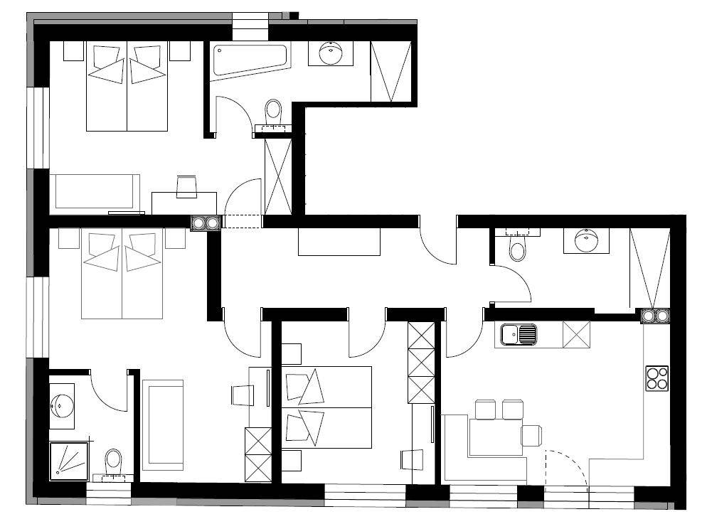 95 M² Ferienwohnung ∙ 3 Schlafzimmer ∙ 8 Gäste - Sölden