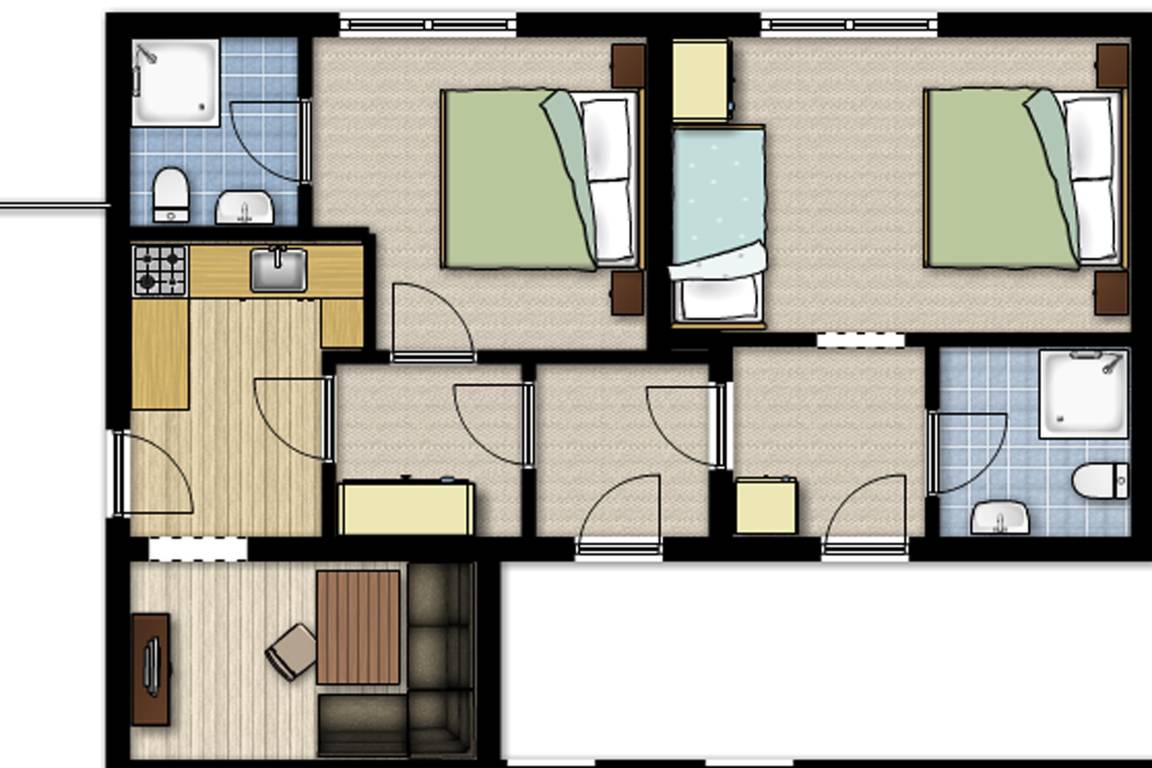 70 M² Ferienwohnung ∙ 2 Schlafzimmer ∙ 5 Gäste - Zwieselstein