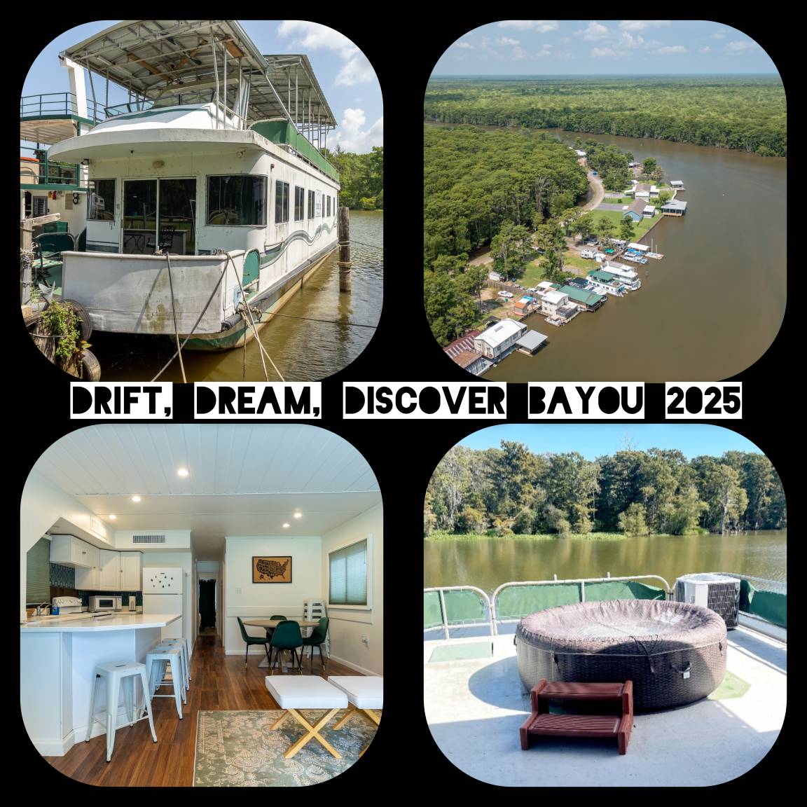 Houseboat ∙ 3 Bedrooms ∙ 8 Guests - Lake Verret, LA