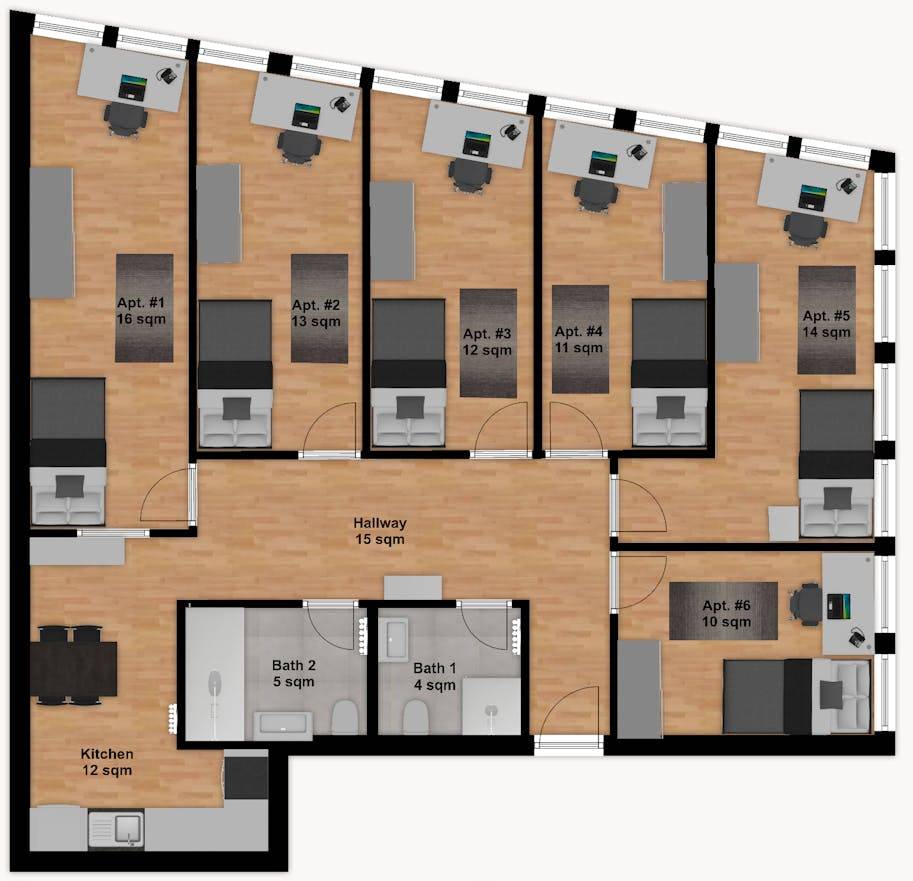 112 M² Private Room ∙ 1 Bedroom ∙ 1 Guest - München