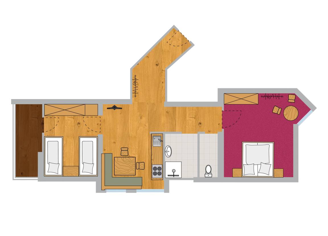 50 M² Apartment ∙ 2 Bedrooms ∙ 4 Guests - Galtür