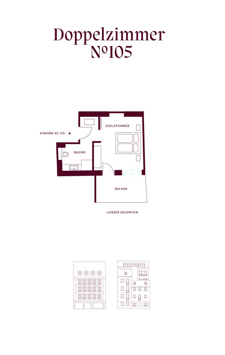 25 M² Hotel ∙ 1 Schlafzimmer ∙ 2 Gäste - Lienz