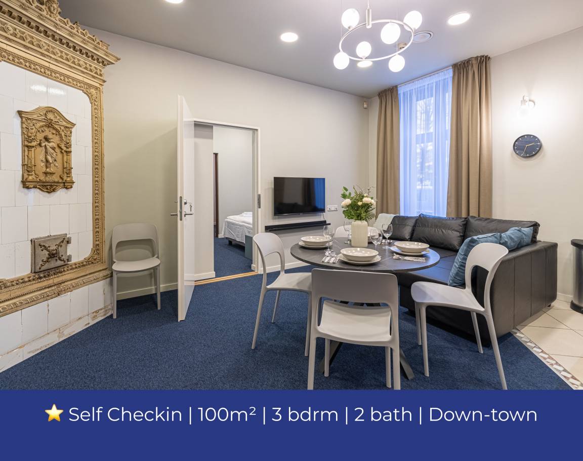 100 M² Appartamento Vacanza ∙ 3 Camere Da Letto ∙ 10 Ospiti - Riga