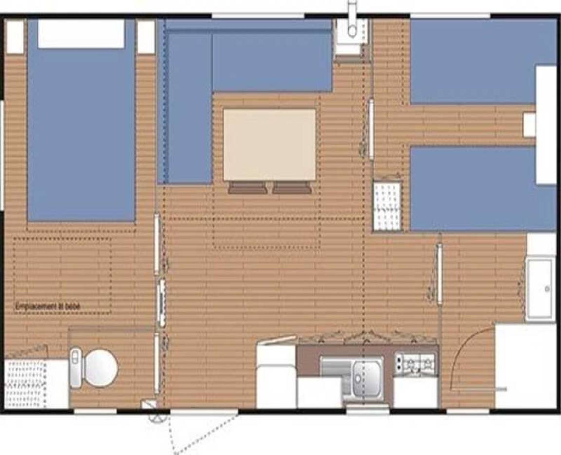 24 M² Camping ∙ 2 Chambres ∙ 4 Personnes - Loire-Atlantique