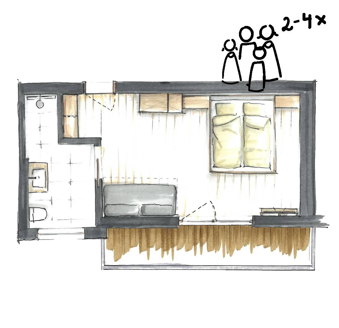 35 M² Hotel ∙ 1 Bedroom ∙ 4 Guests - Schladming