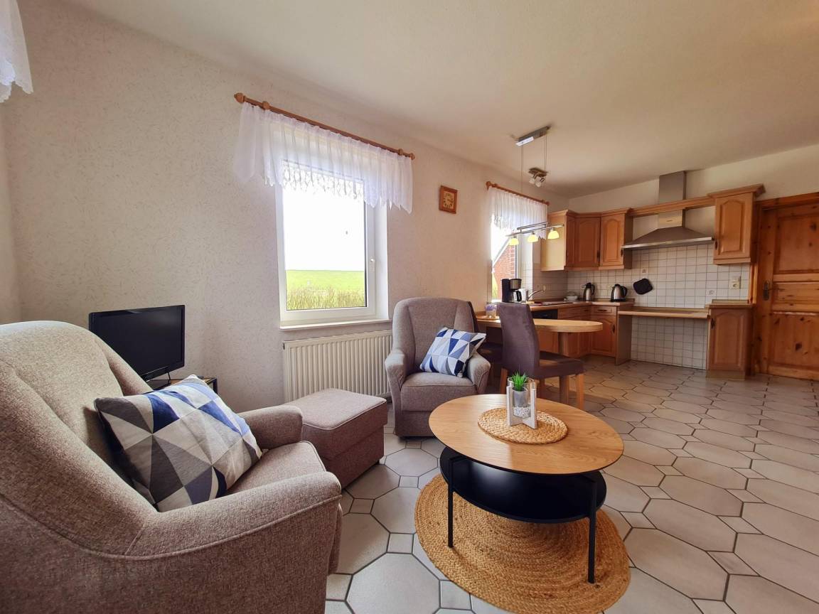 35 M² Ferienwohnung ∙ 1 Schlafzimmer ∙ 2 Gäste - Vollerwiek
