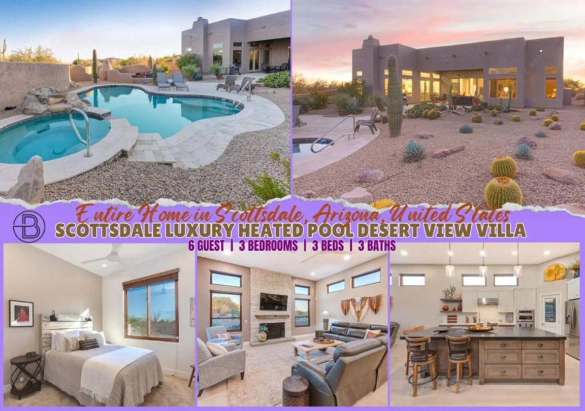 283 M² House ∙ 3 Bedrooms ∙ 6 Guests - Scottsdale, AZ