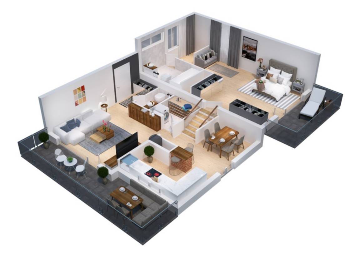 75 M² Ferienwohnung ∙ 1 Schlafzimmer ∙ 6 Gäste - Bodman-Ludwigshafen