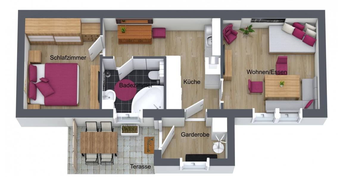 50 M² Apartment ∙ 1 Bedroom ∙ 2 Guests - Tux