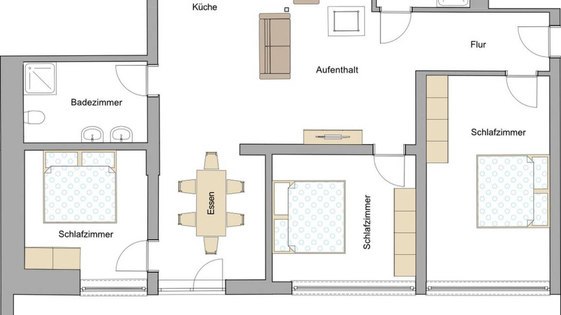 100 M² Appartement ∙ 3 Chambres ∙ 5 Personnes - Marktoberdorf
