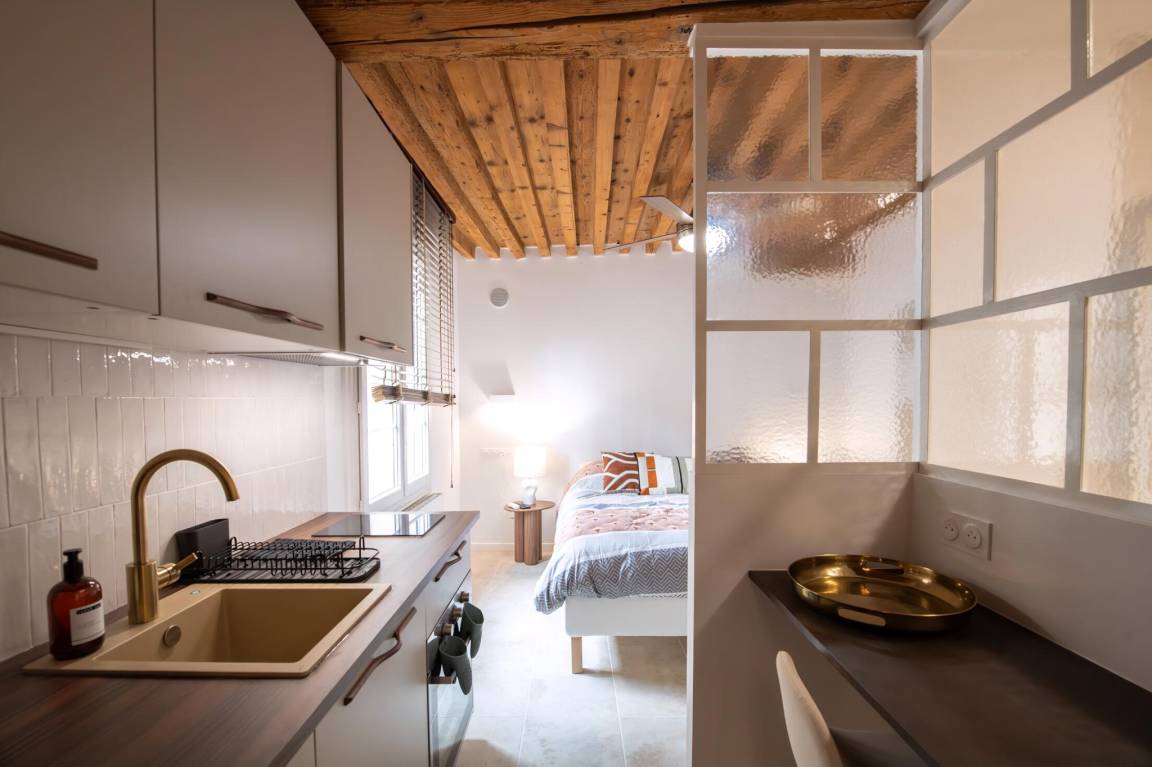 23 M² Appartement ∙ 1 Chambre ∙ 2 Personnes - Gare de Lyon-Perrache