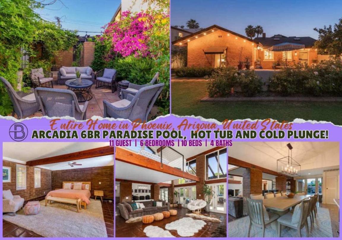 320 M² House ∙ 4 Bedrooms ∙ 11 Guests - Tempe, AZ