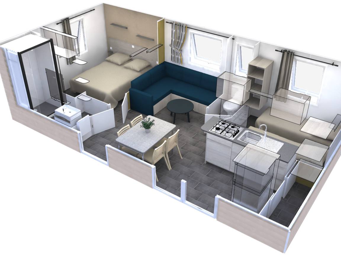 29 M² Caravan ∙ 2 Bedrooms ∙ 4 Guests - Villefranche-de-Rouergue