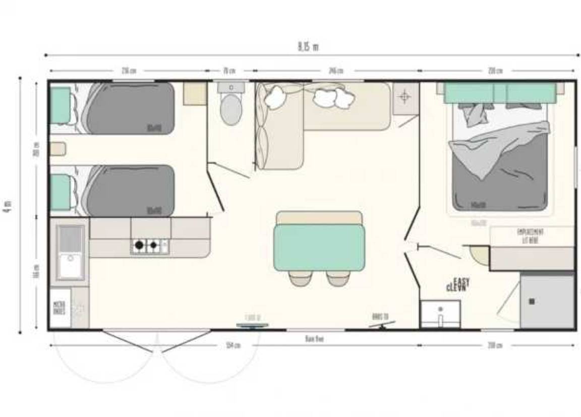 29 M² Camping ∙ 2 Chambres ∙ 4 Personnes - Bollène