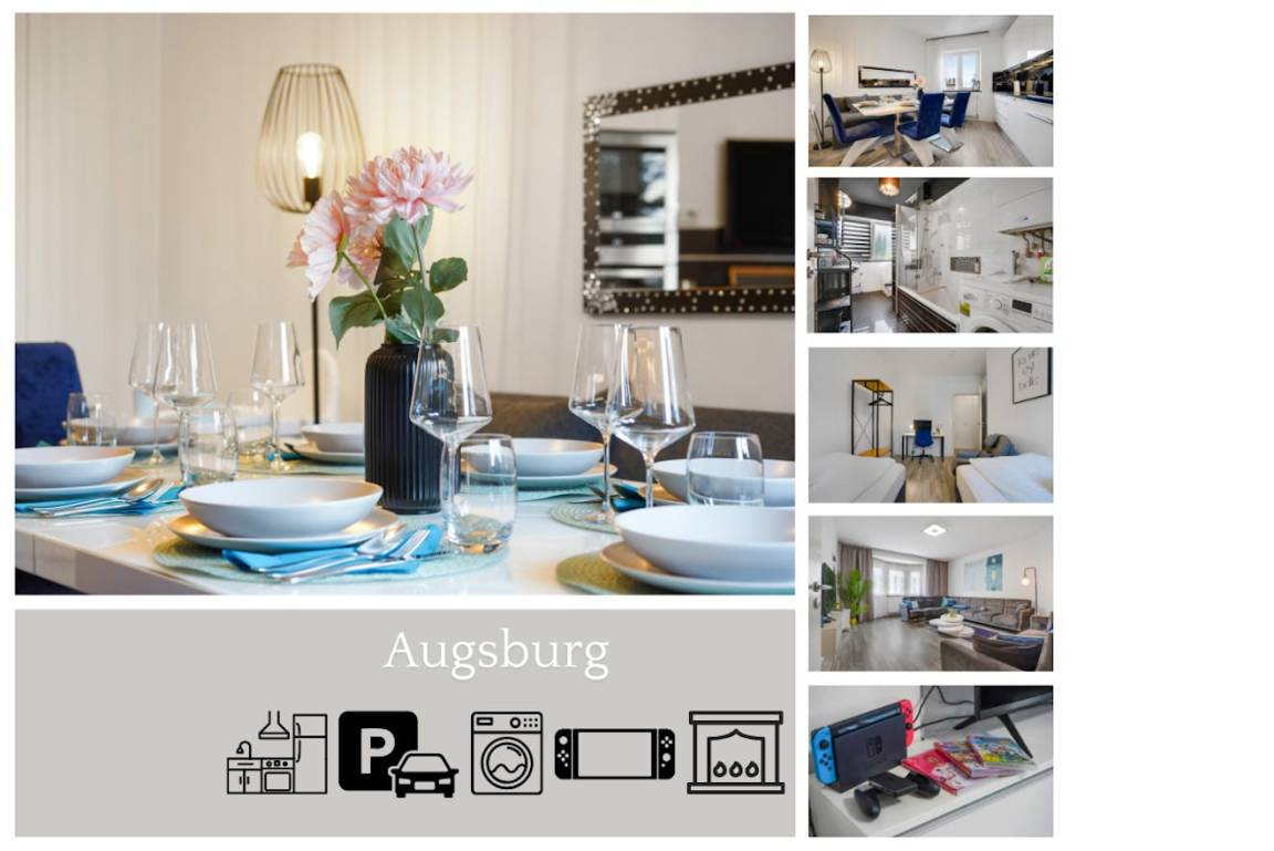 94 M² Appartement ∙ 3 Chambres ∙ 7 Personnes - Augsbourg