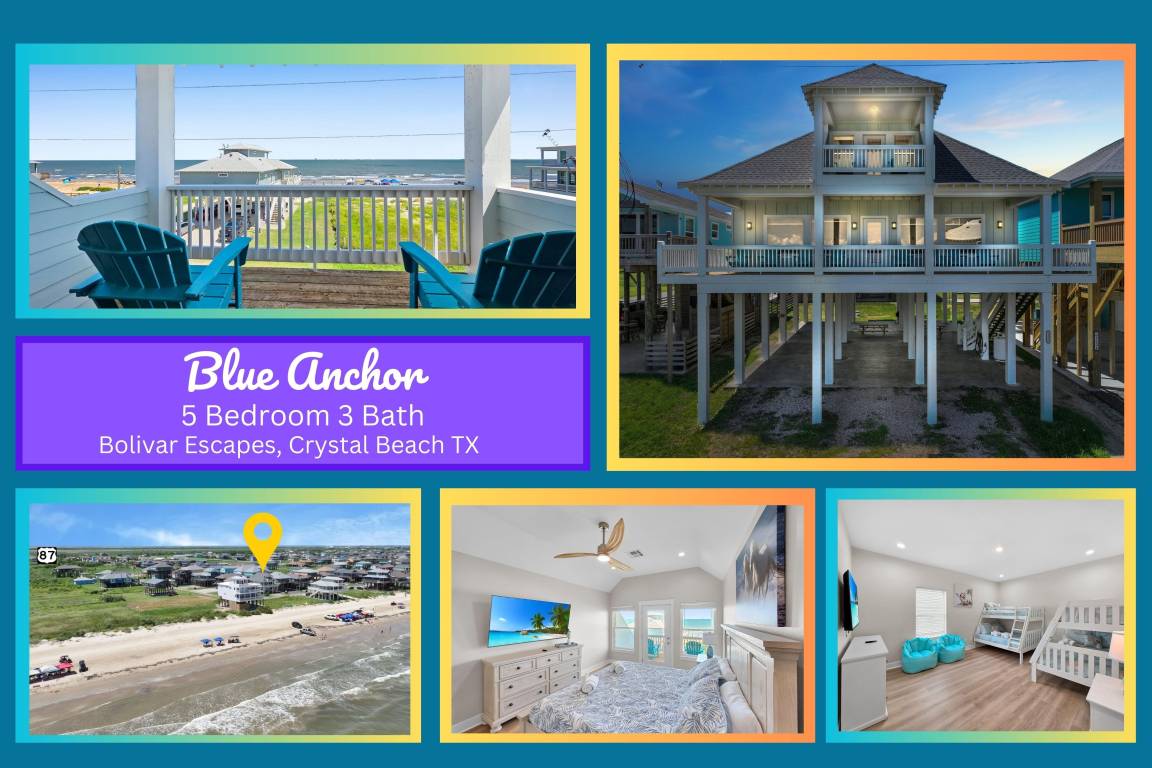 Casa ∙ 5 Habitaciones ∙ 16 Huéspedes - Crystal Beach, TX