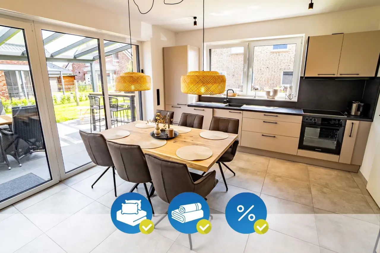 115 M² Ferienhaus ∙ 3 Schlafzimmer ∙ 6 Gäste - Schortens