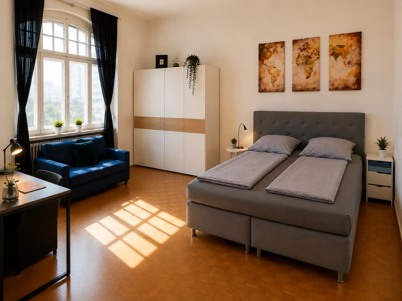 38 M² Ferienwohnung ∙ 1 Schlafzimmer ∙ 3 Gäste - Würzburg