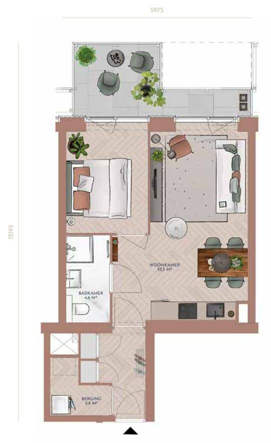 47 M² Appartement ∙ 1 Chambre ∙ 2 Personnes - Schiedam