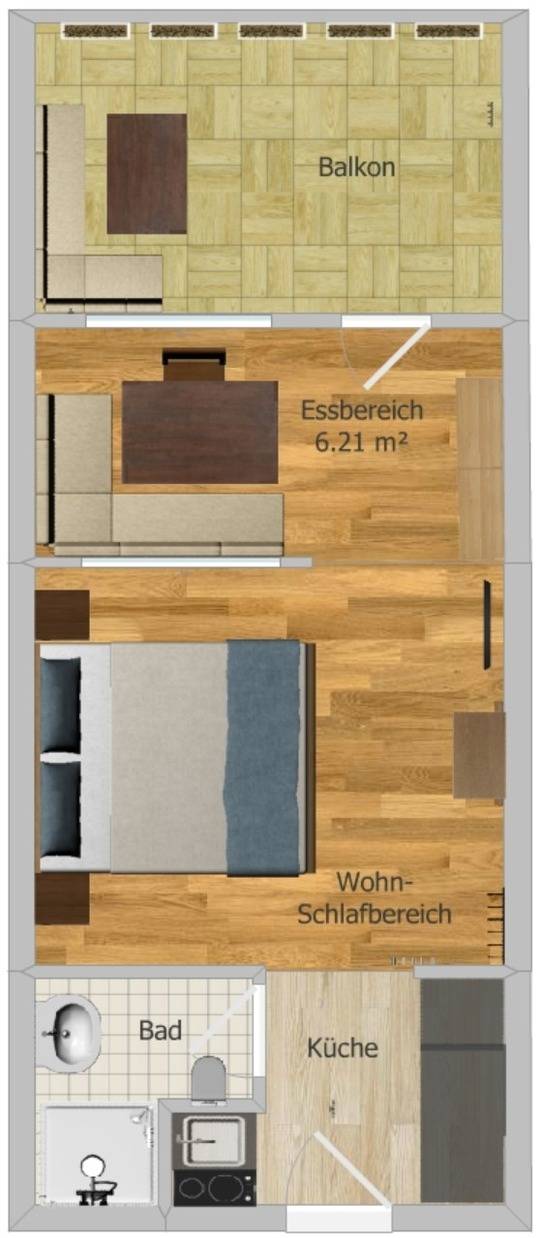 32 M² Apartament ∙ 1 Sypialnia ∙ 2 Gości - Tannheim