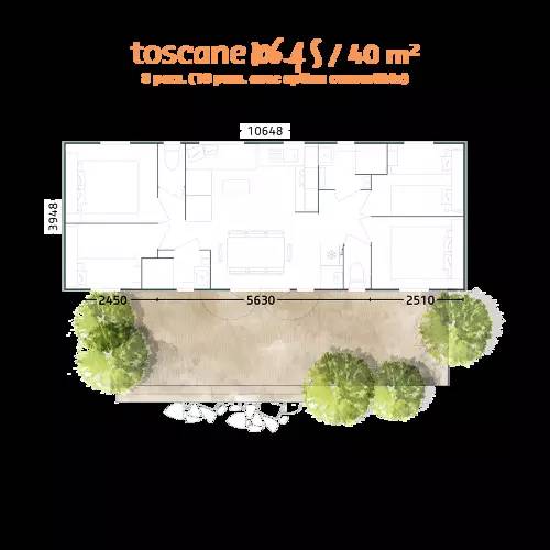 40 M² Mobilheim ∙ 4 Schlafzimmer ∙ 8 Gäste - Calvados