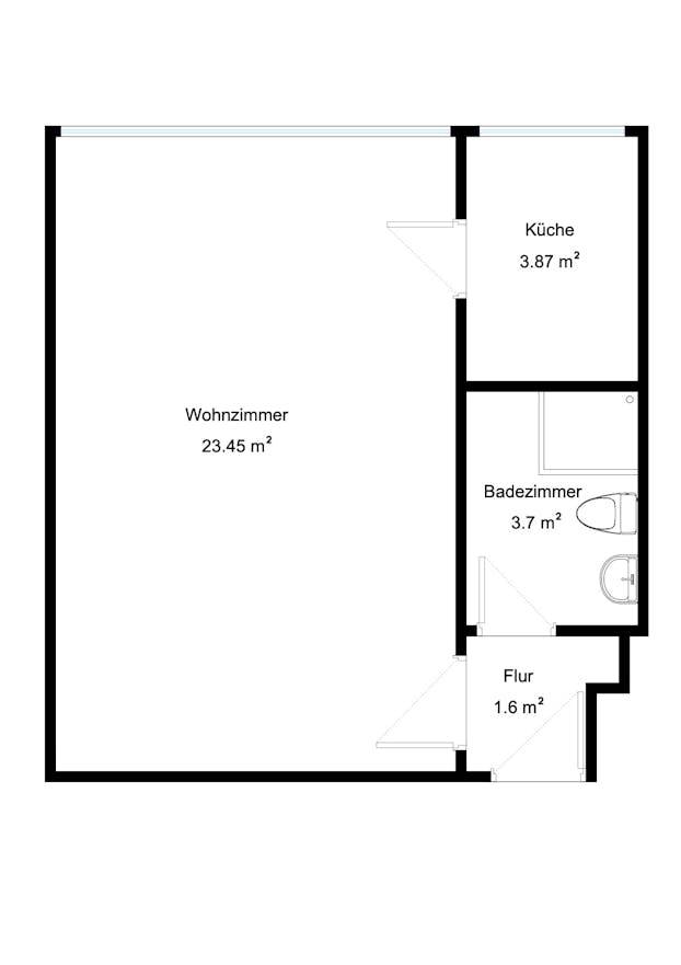 35 M² Appartement ∙ 1 Chambre ∙ 2 Personnes - Düsseldorf