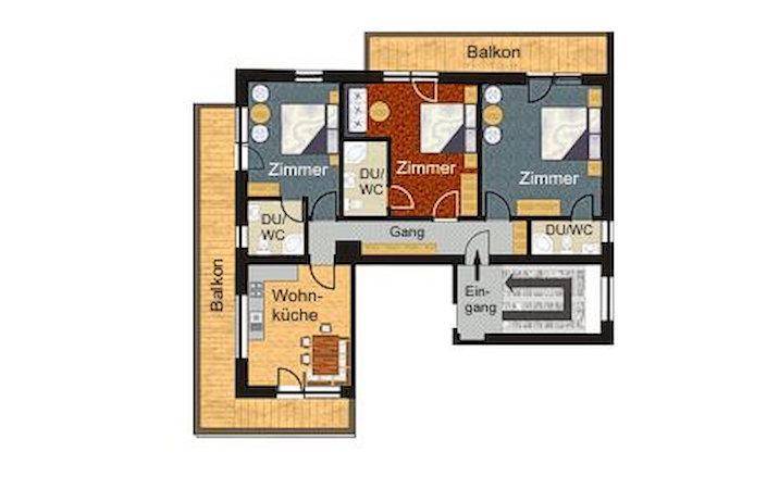 62 M² Ferienwohnung ∙ 3 Schlafzimmer ∙ 6 Gäste - Tirol