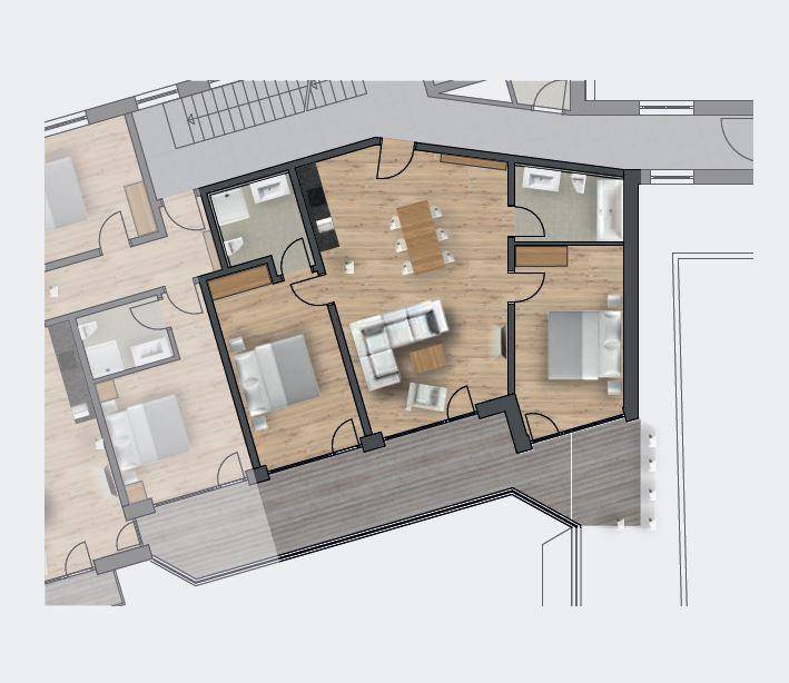 76 M² Appartement ∙ 2 Chambres ∙ 6 Personnes - Sölden