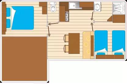 28 M² Mobil-home ∙ 2 Chambres ∙ 6 Personnes - Saint-Denis-d'Oléron